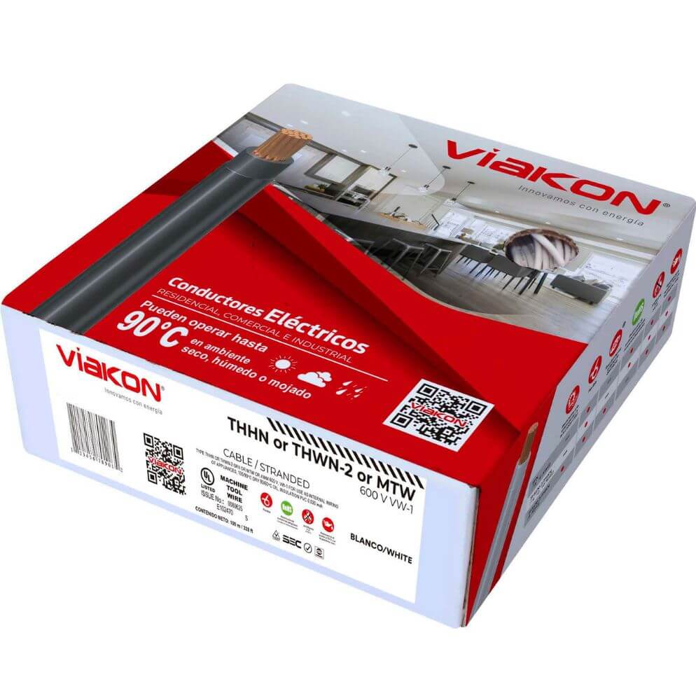 Cable THHW-LS Viakon Color Blanco