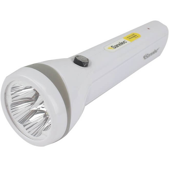 Linterna blanca recargable con 5 leds